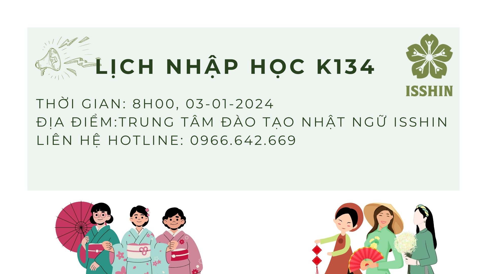 LỊCH NHẬP HỌC KHÓA K134 THÁNG 1 NĂM 2024 - Xuất khẩu lao động Nhật Bản Xuất khẩu lao động Nhật Bản